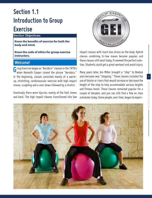 Group Exercise Instructor Certification Manual | PDF