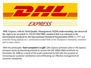 Total Quality Management of DHL | PPTX