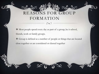 Group formation | PPT