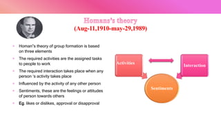 Group Formation and group development in organisational behaviour | PPTX