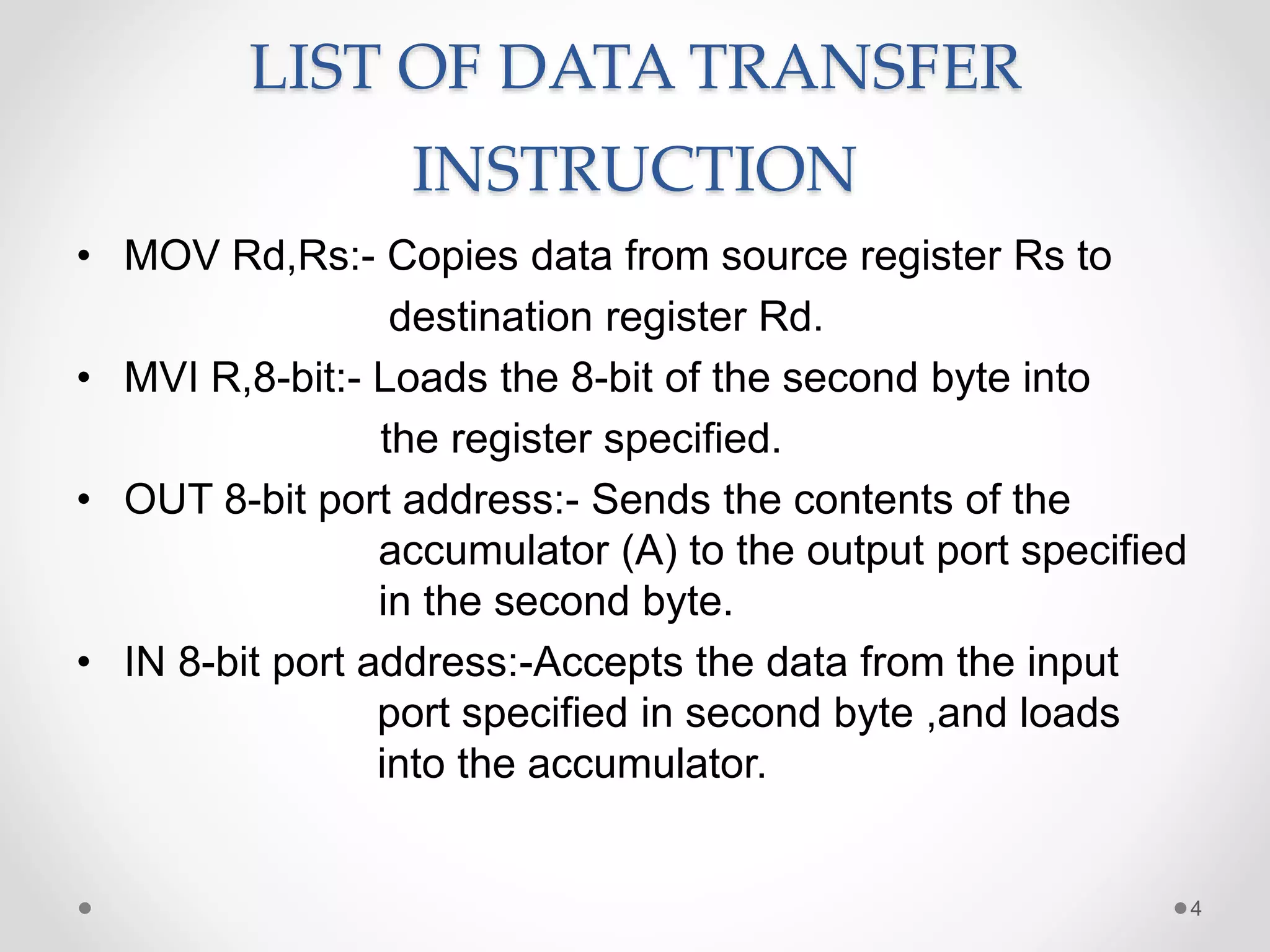 SHLD and LHLD instruction | PPTX