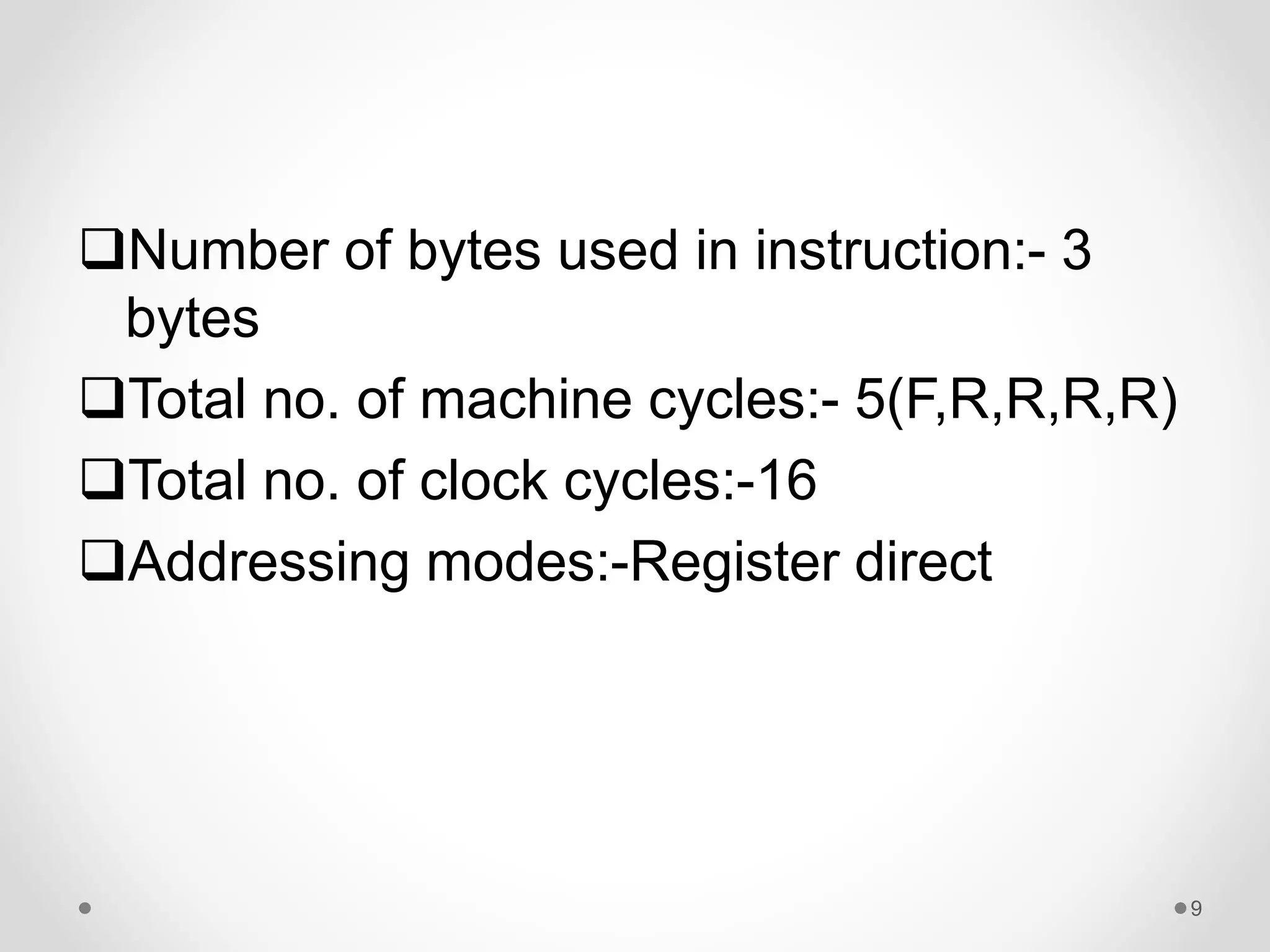 SHLD and LHLD instruction