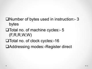 SHLD and LHLD instruction | PPTX | Programming Languages | Computing