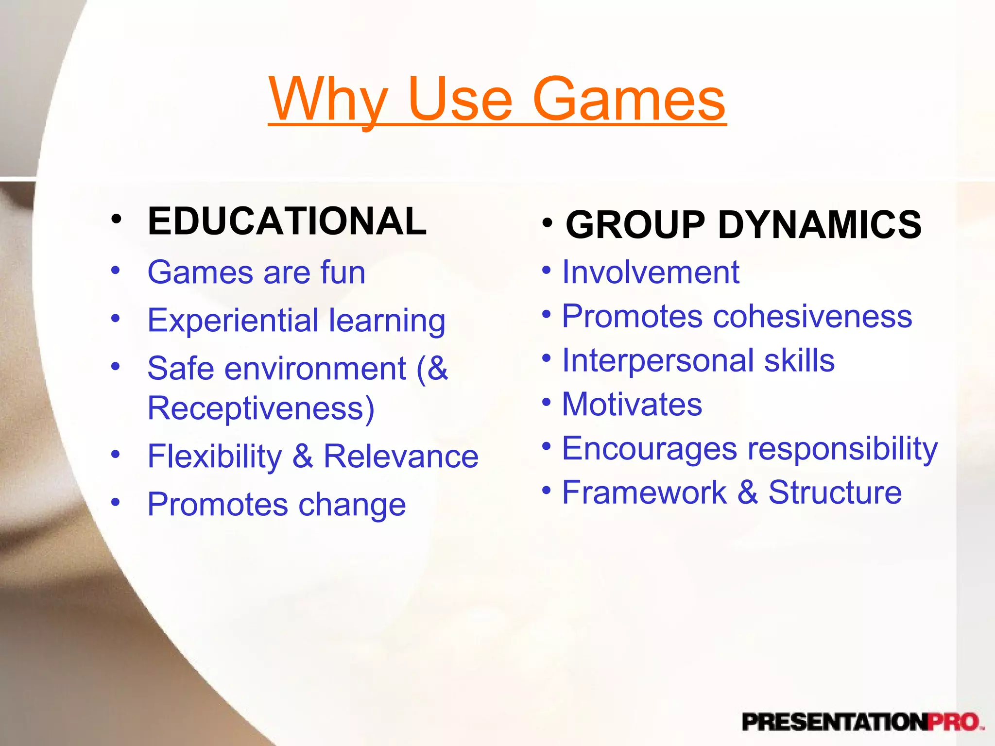 Group games and activities | PPT