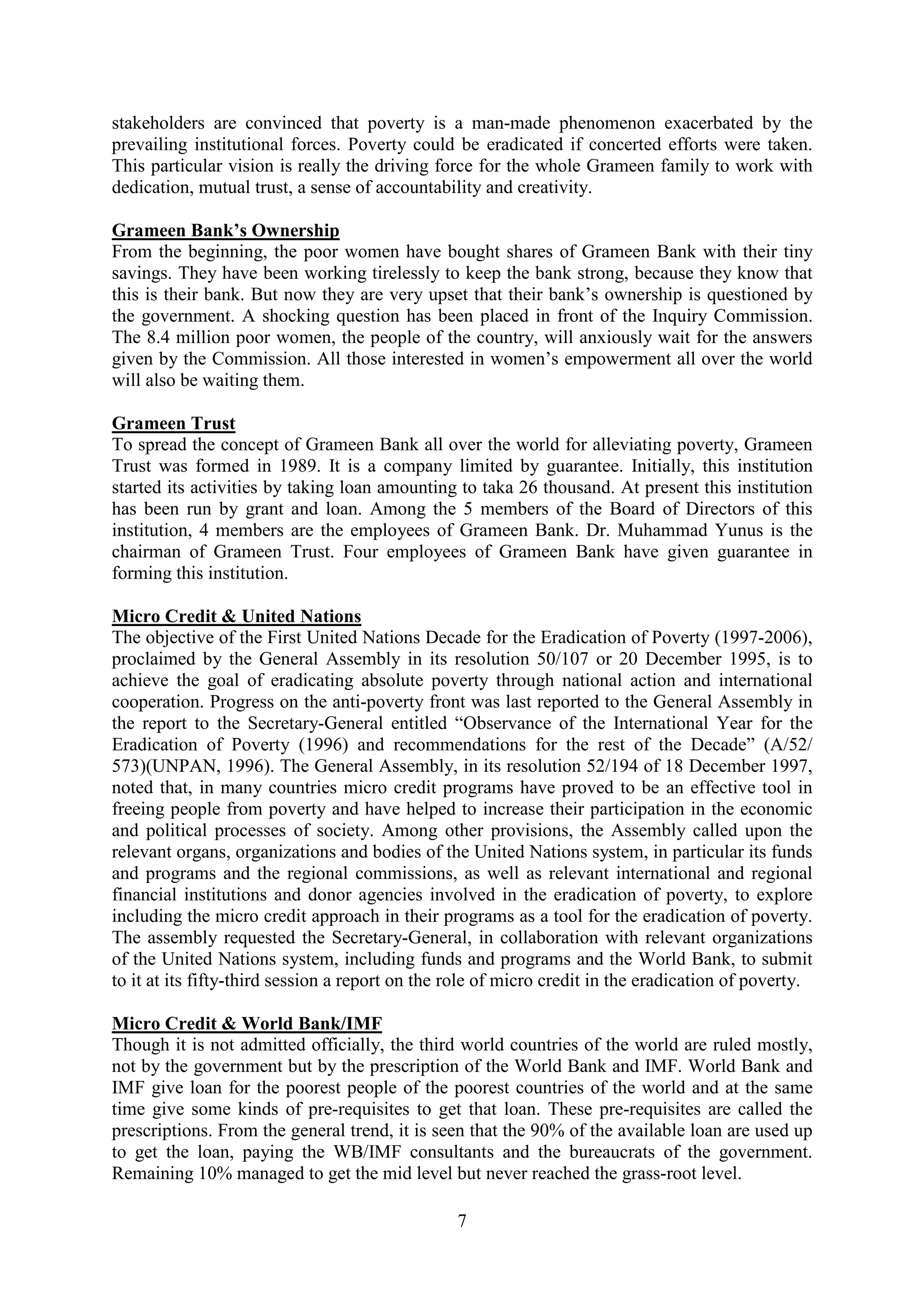 Grameen Bank | PDF