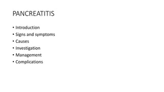 Pancreatitis | PPTX