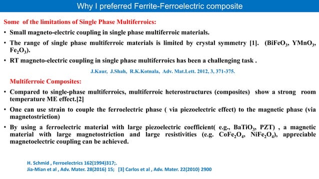 multiferrioc materials in material science ppt | PPTX | Chemistry | Science