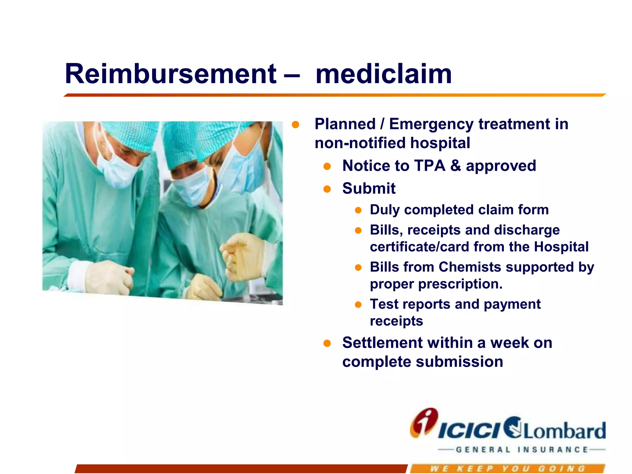 Group health insurance policy from ICICI LOMBARD | PPSX