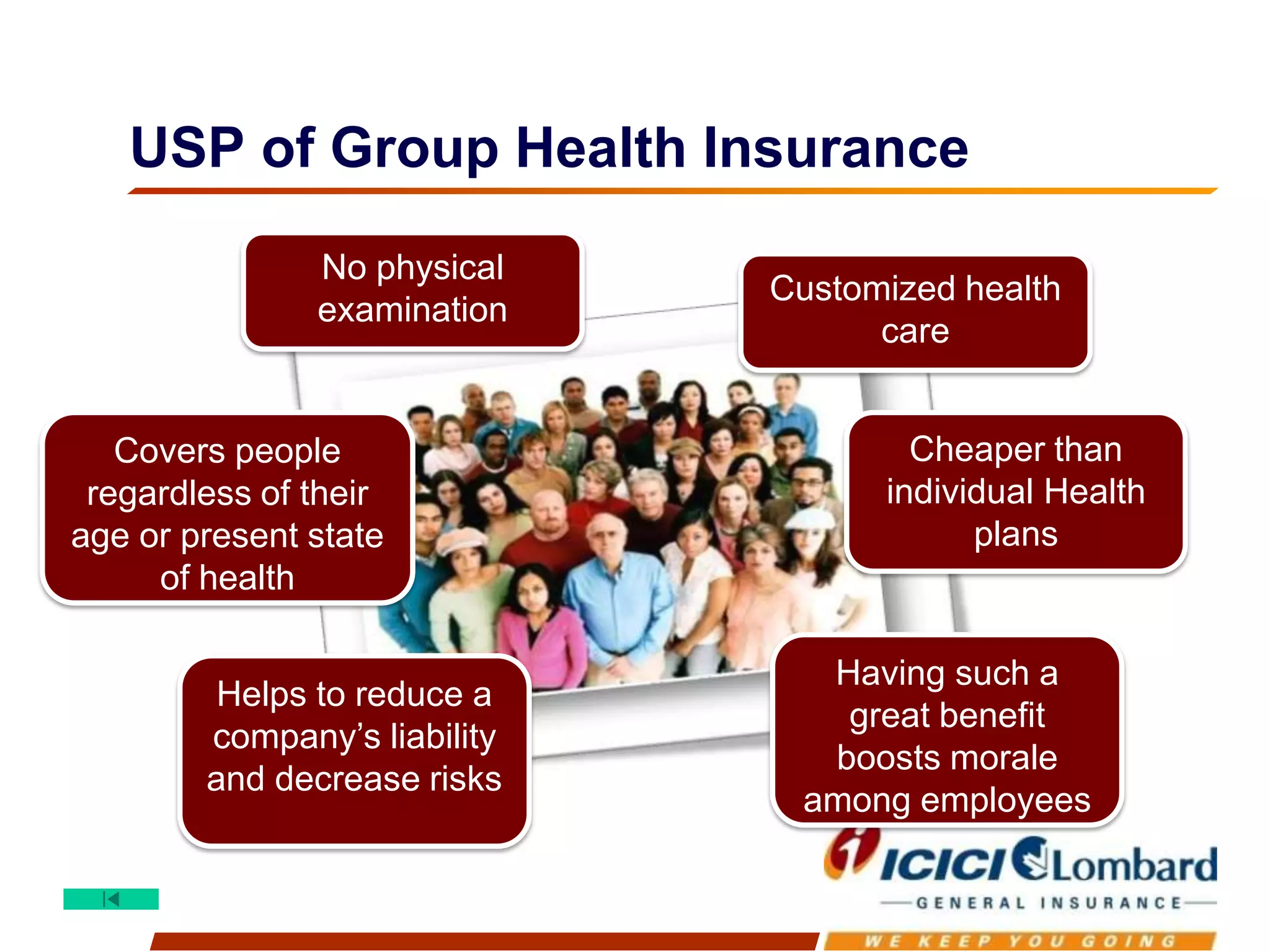 Group health insurance policy from ICICI LOMBARD | PPSX