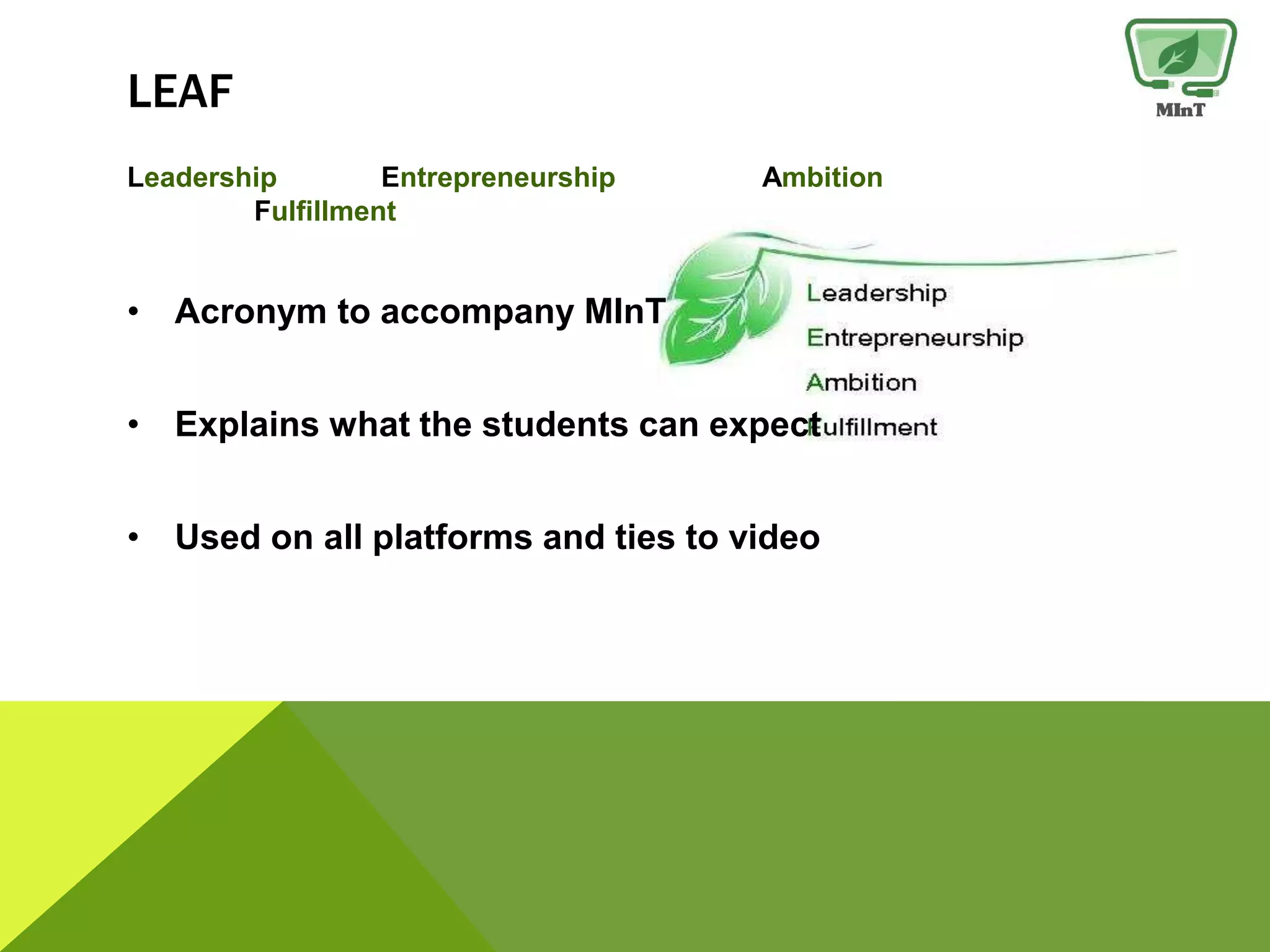 MInT Social Media Marketing Campaign | PPT