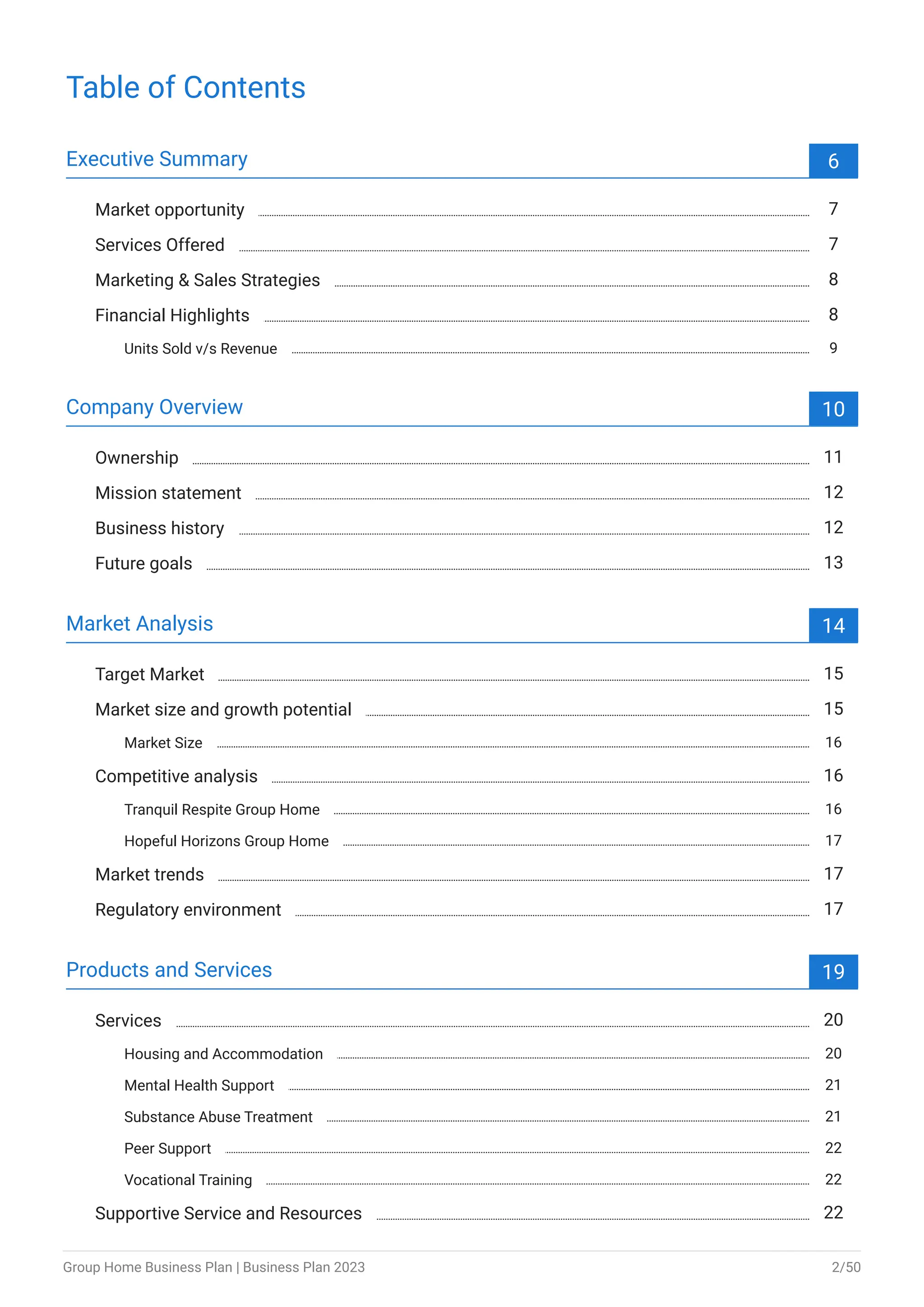 Group Home Business Plan Example | Upmetrics | PDF