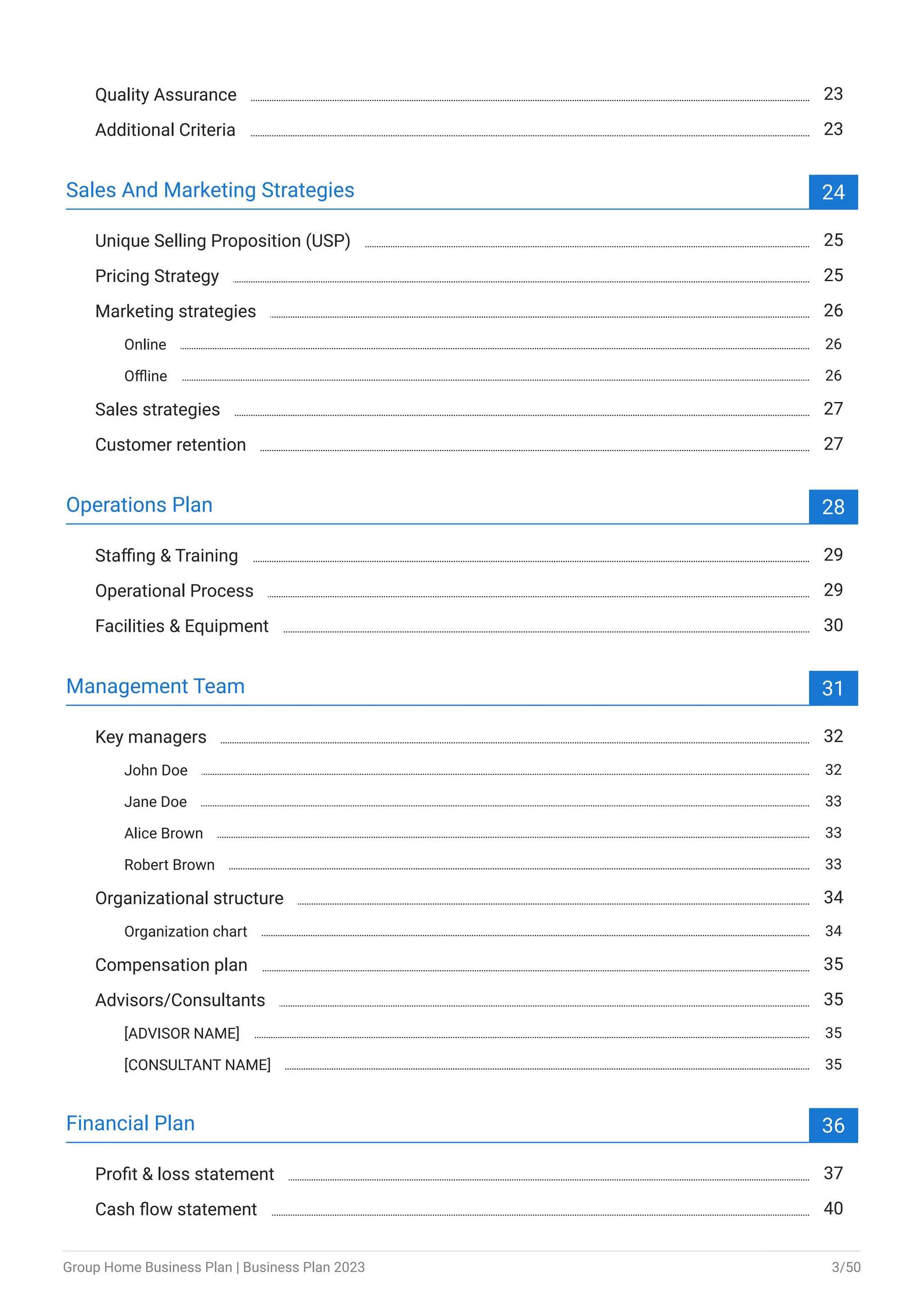 Group Home Business Plan Example | Upmetrics | PDF