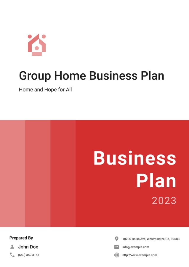 Group Home Business Plan Example | Upmetrics | PDF