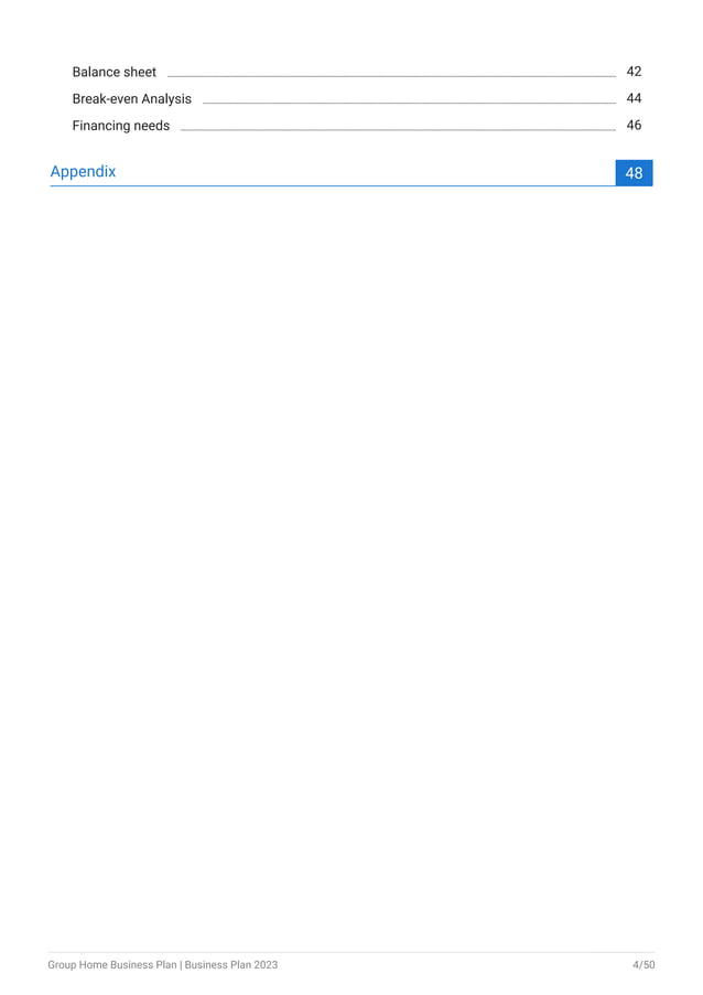 Group Home Business Plan Example | Upmetrics | PDF