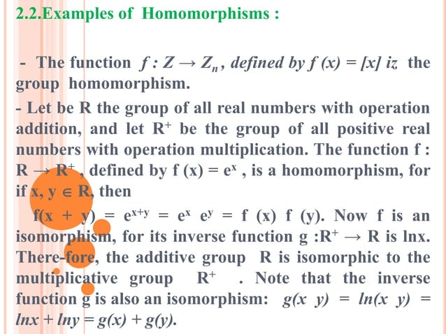 Group homomorphism | PPT