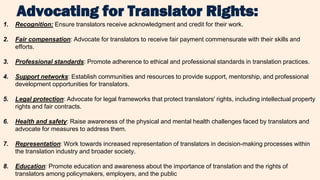 THE ROLE OF TRANSLATOR: visibility, ethics and sociology | PPTX