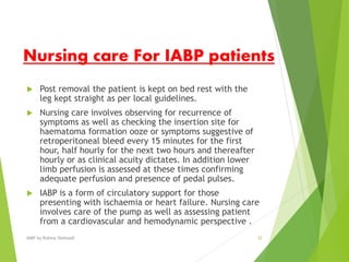 Intra Aortic Balloon Pump by Rubina Shehzadi RN | PDF
