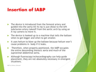 Intra Aortic Balloon Pump by Rubina Shehzadi RN | PDF