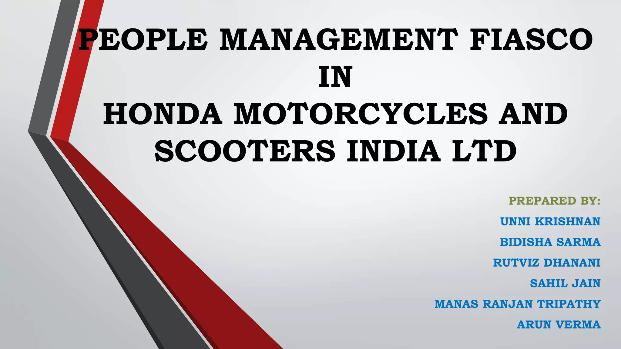 HMSI HR Failure | PPTX