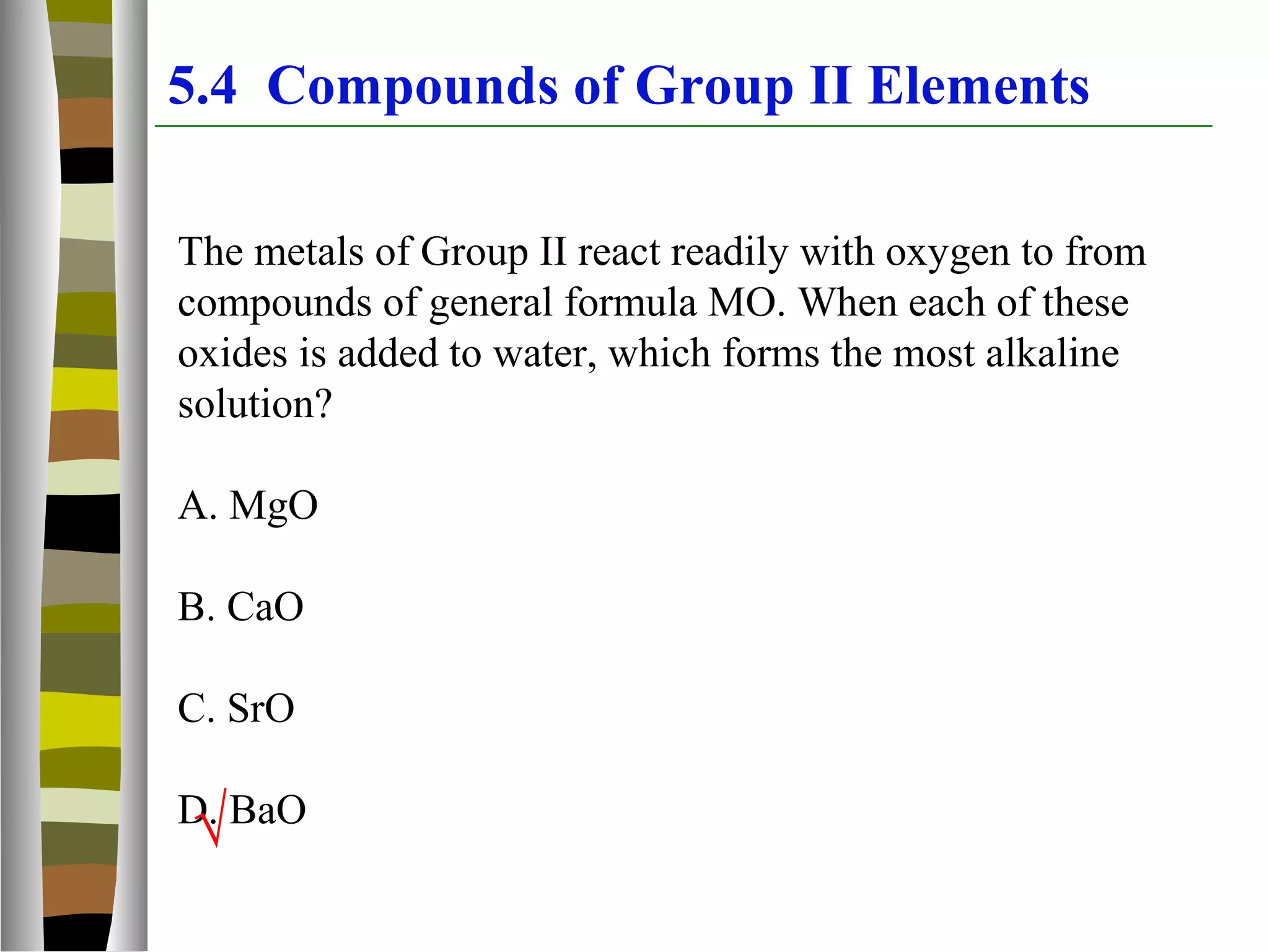 Group 2 Elements - Trends and Properties | PPT