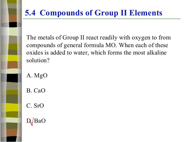 Group 2 Elements - Trends and Properties