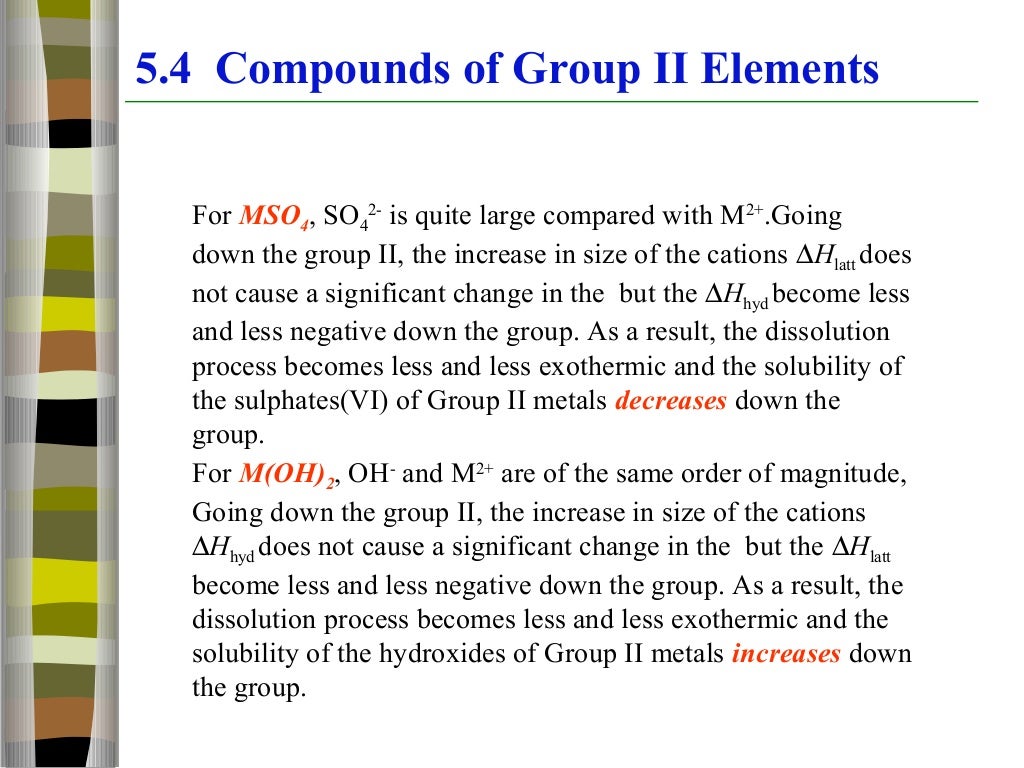 Group 2 Elements - Trends and Properties