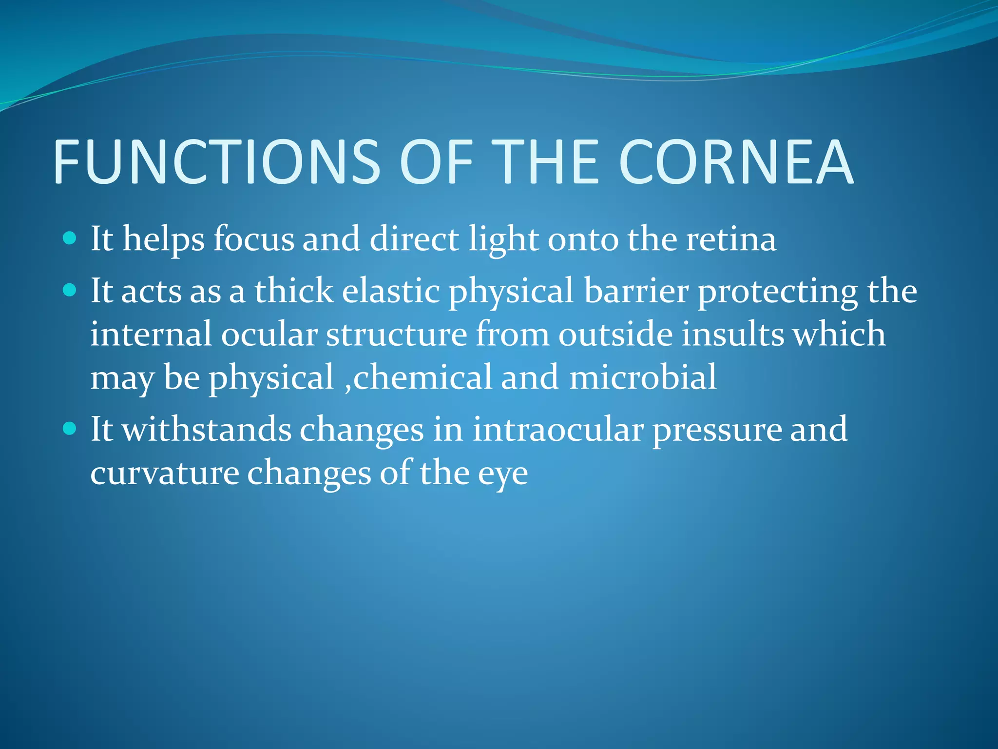ANATOMY OF THE CORNEA | PPTX