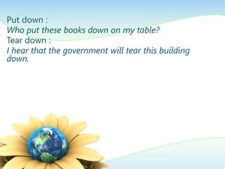 Phrasal Verb With Preposition "Down" | PPTX