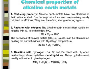 Chemistry of Alkaline Earth Metals MANIK | PPTX