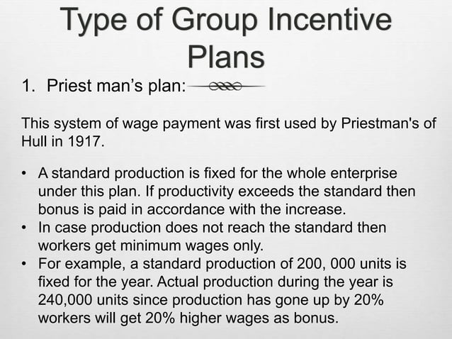 Group incentive plans | PPTX | Human Resources | Business