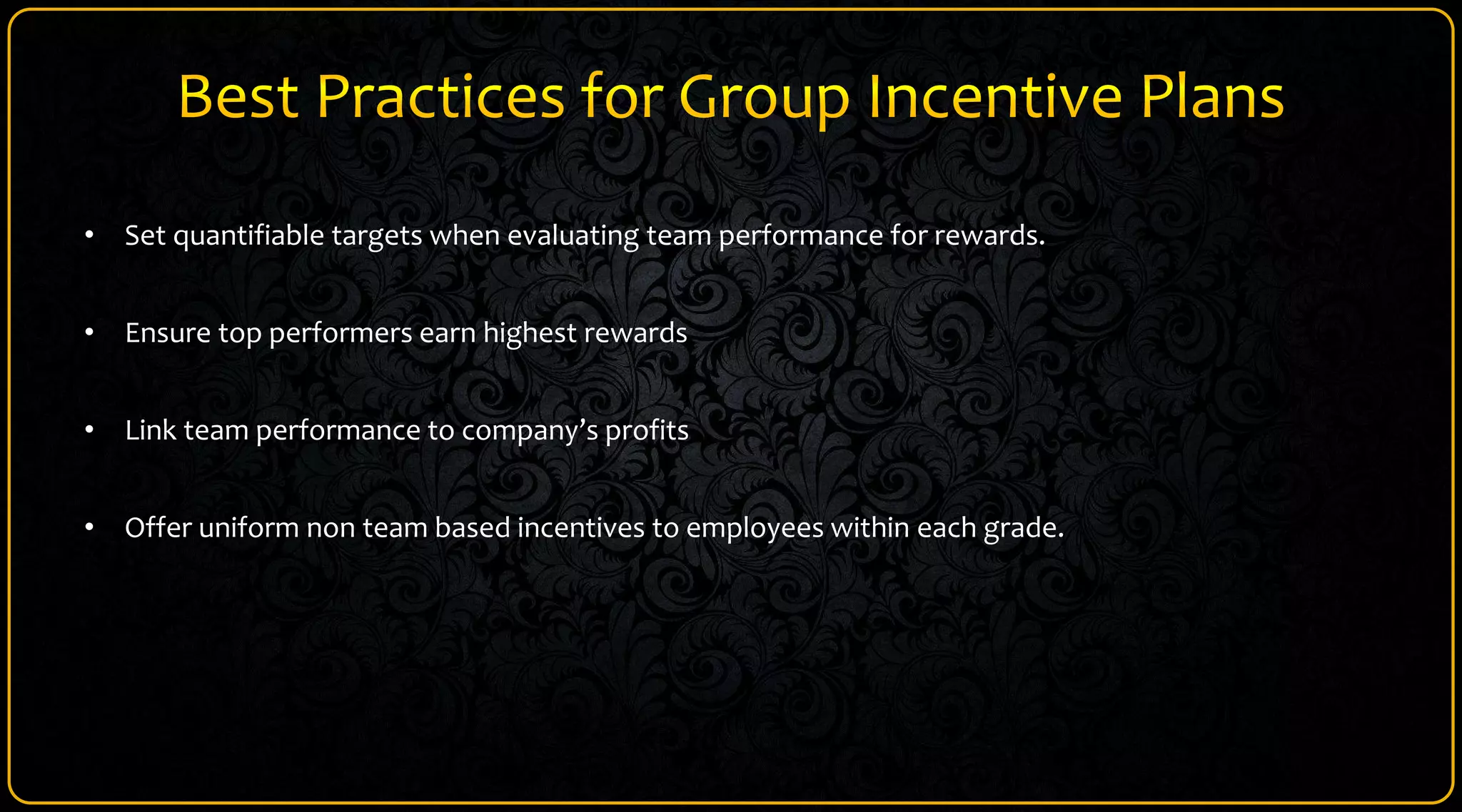 Group incentive plans | PPTX