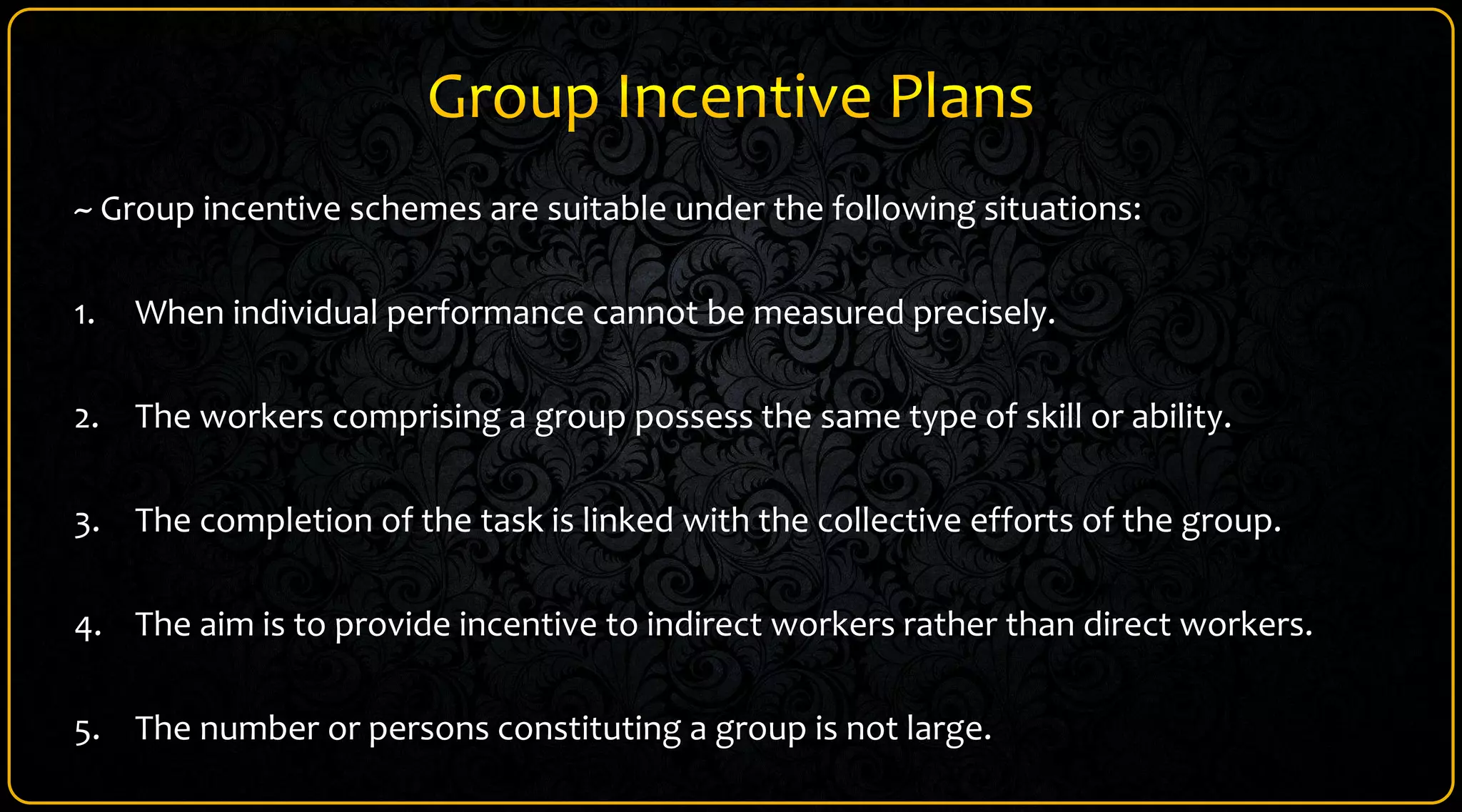 Group incentive plans | PPTX