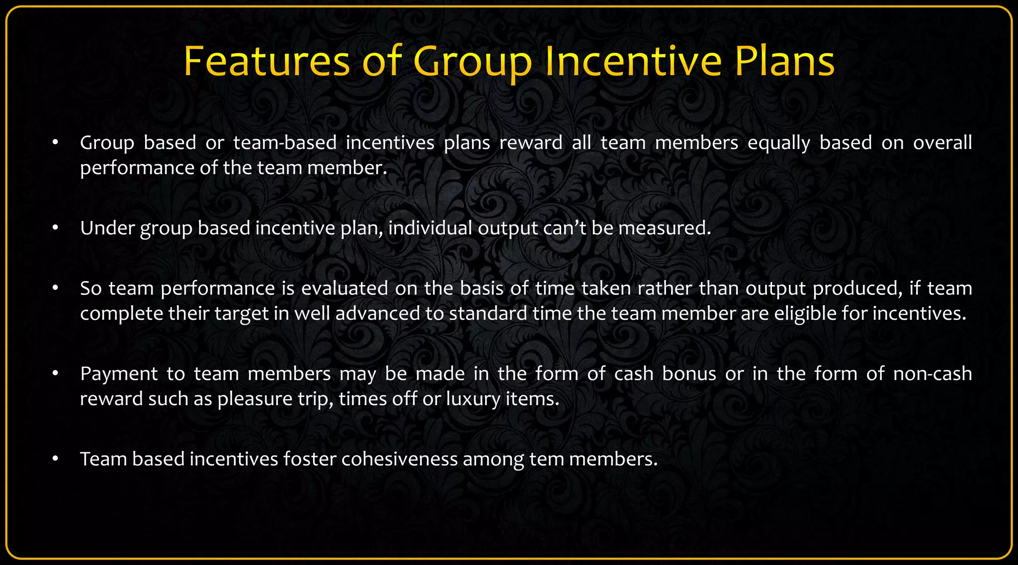 Group incentive plans | PPTX