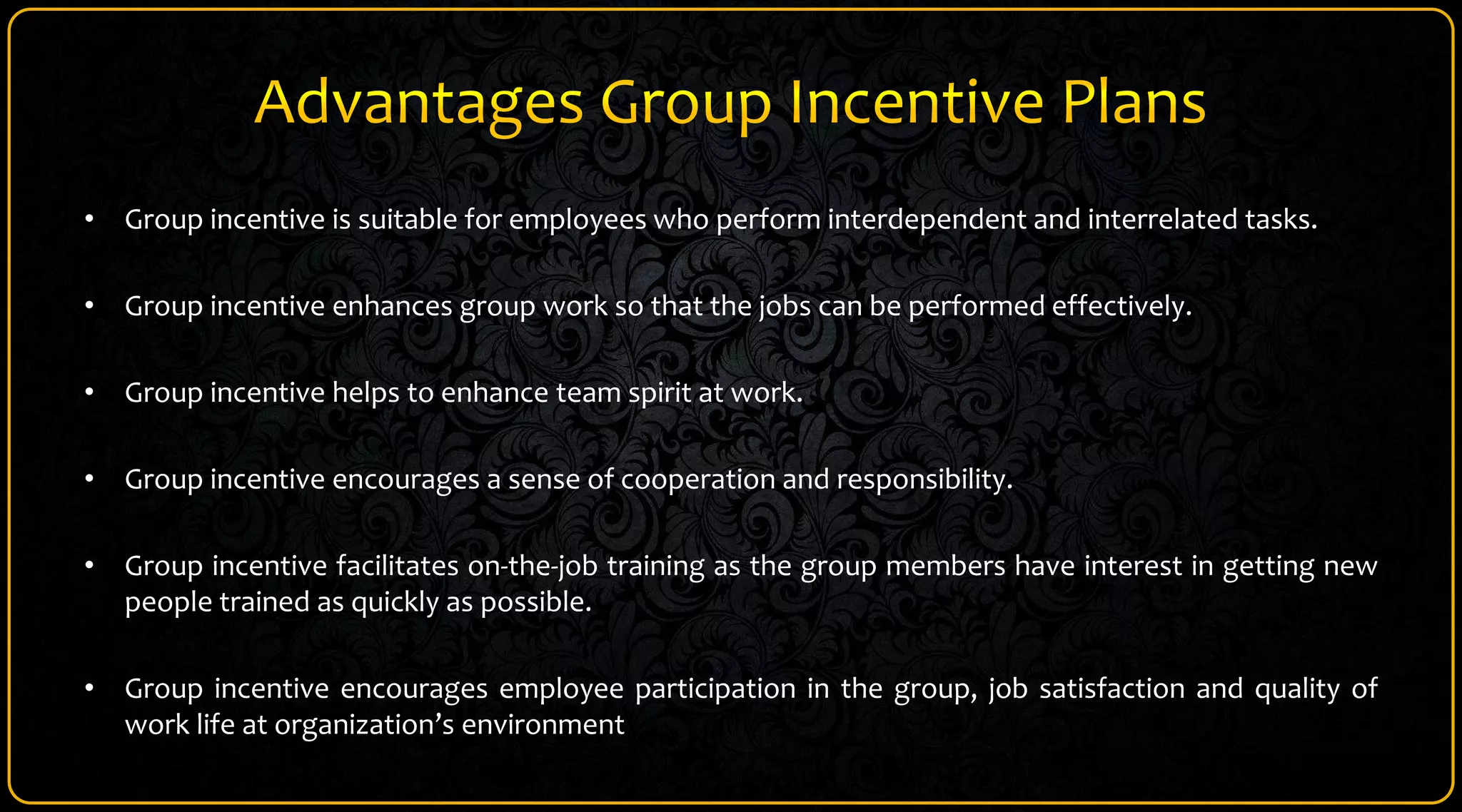 Group incentive plans | PPTX