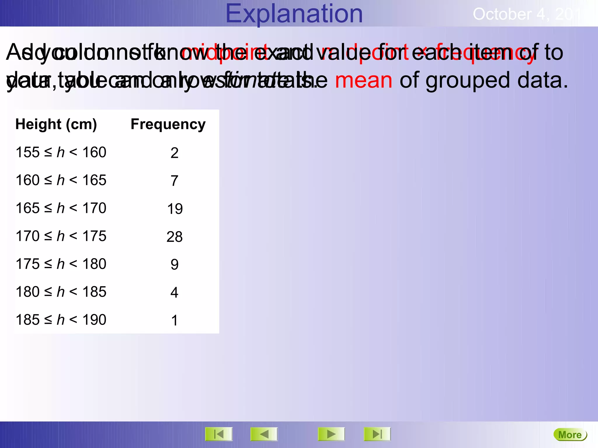 Grouping Data Continuous Ppt 0975