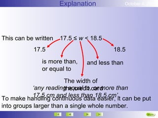 Grouping data continuous | PPT