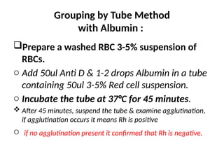 Blood Grouping , its importance, method to asses | PPTX