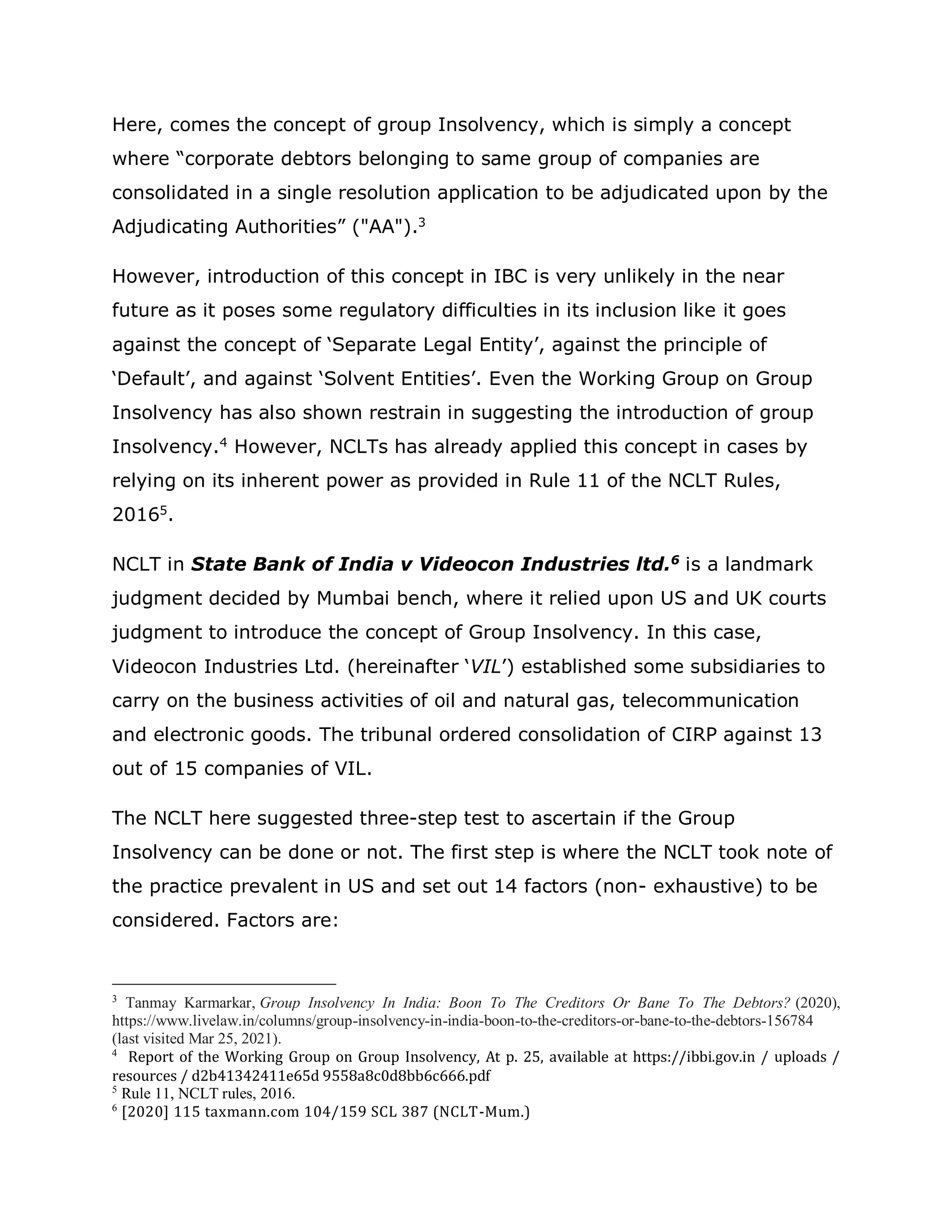Group Insolvency in India and the way Ahead | PDF