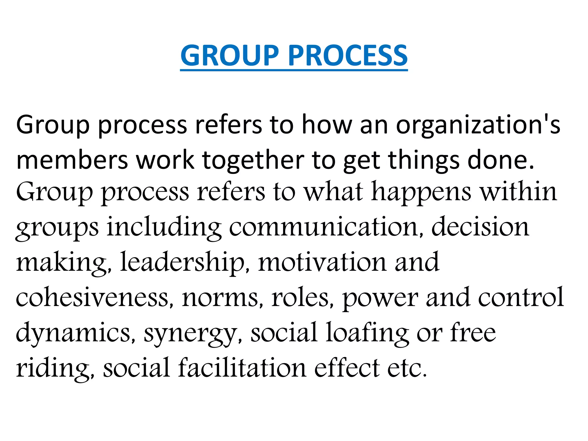 Group and intergroup processes | PPTX
