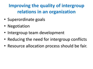 Group and intergroup processes | PPTX