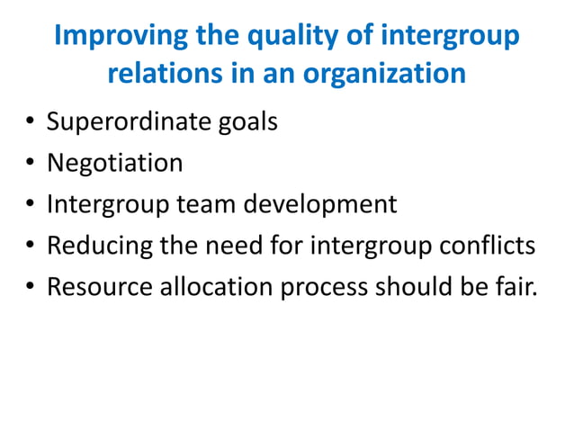Group and intergroup processes | PPTX | Business | Business and Finance