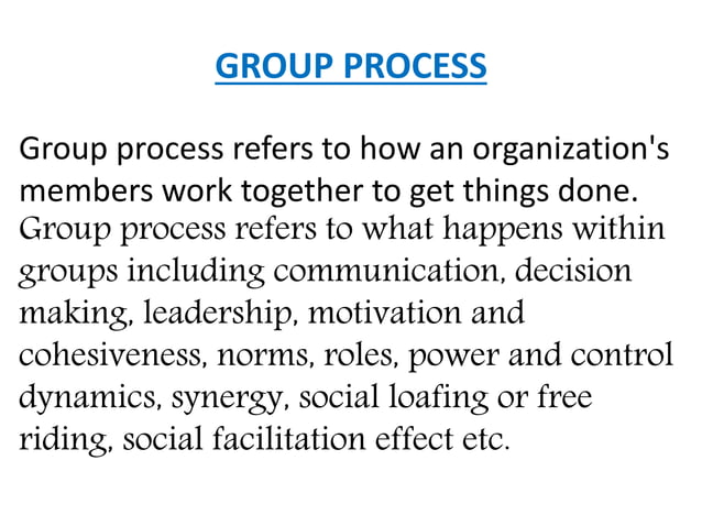 Group and intergroup processes | PPTX | Business | Business and Finance