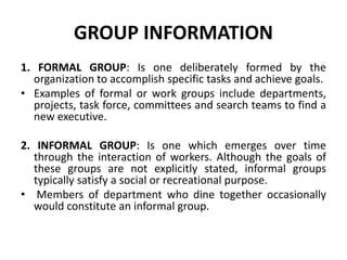 Group and intergroup processes | PPTX