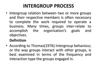 Group and intergroup processes | PPTX