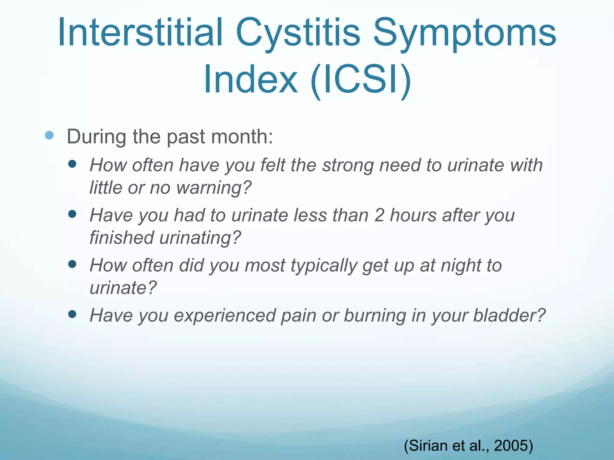 Interstitial Cystitis | PPTX