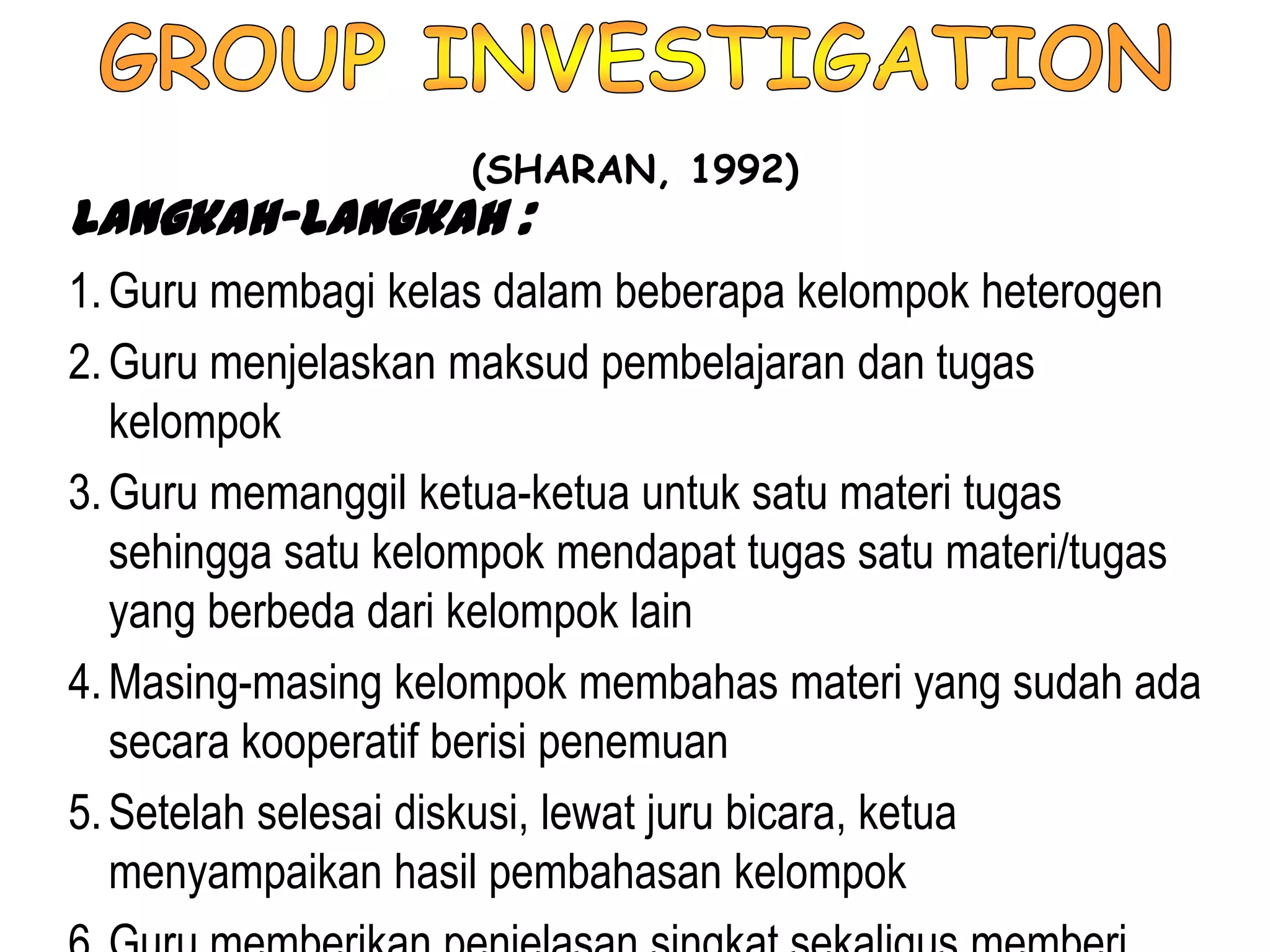 Group investigation | PPTX