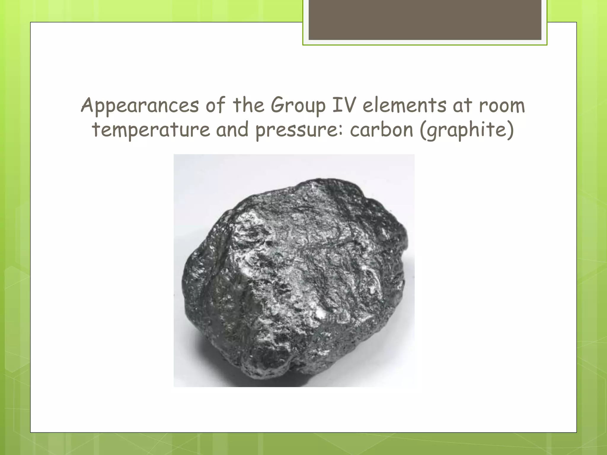 Group iv elements | PPTX