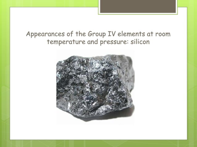 Group iv elements | PPTX