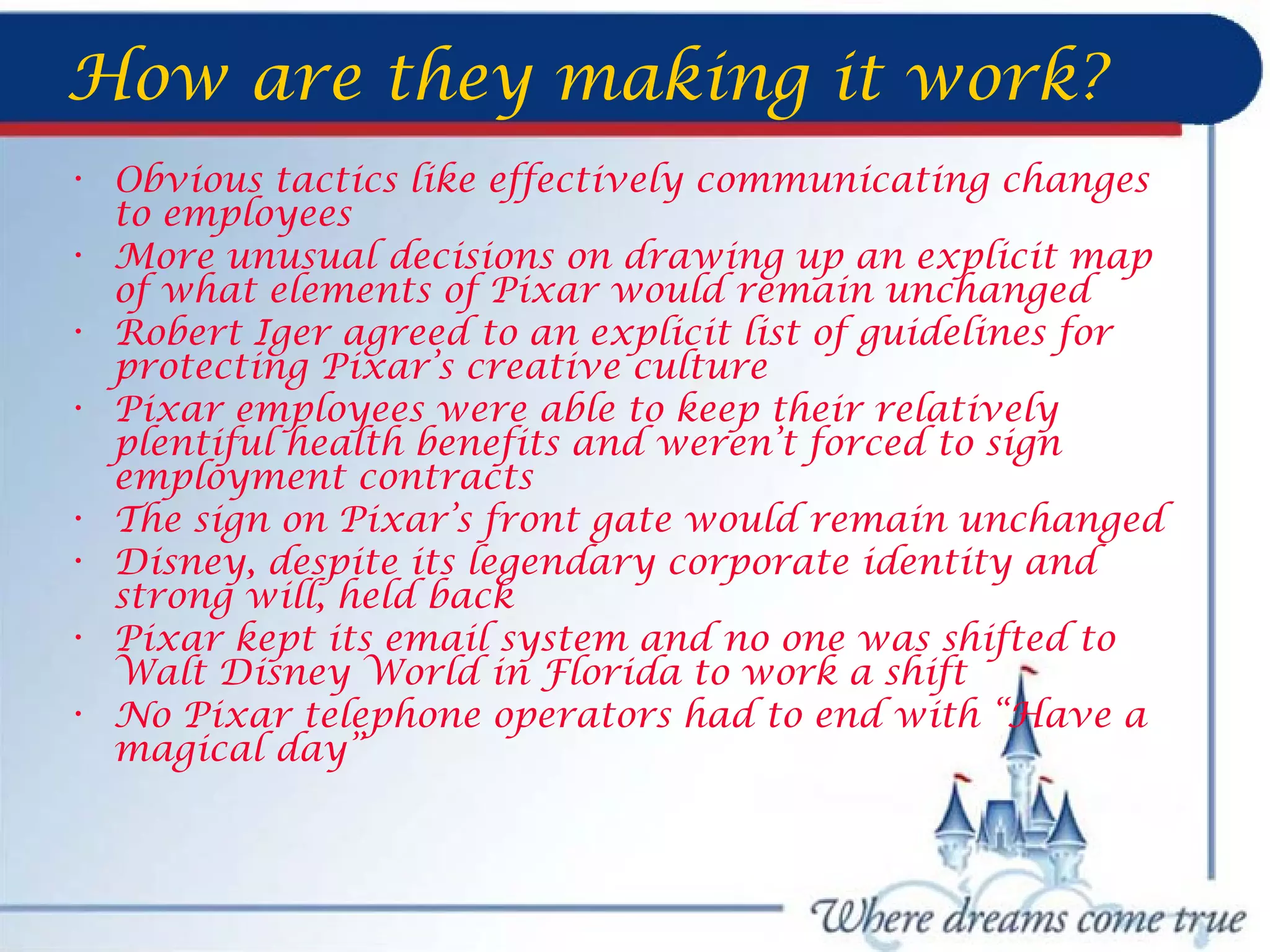 Pixar - Disney M&A Situation | PPT