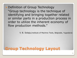 Group Layout (Manufacturing Management) | PPTX